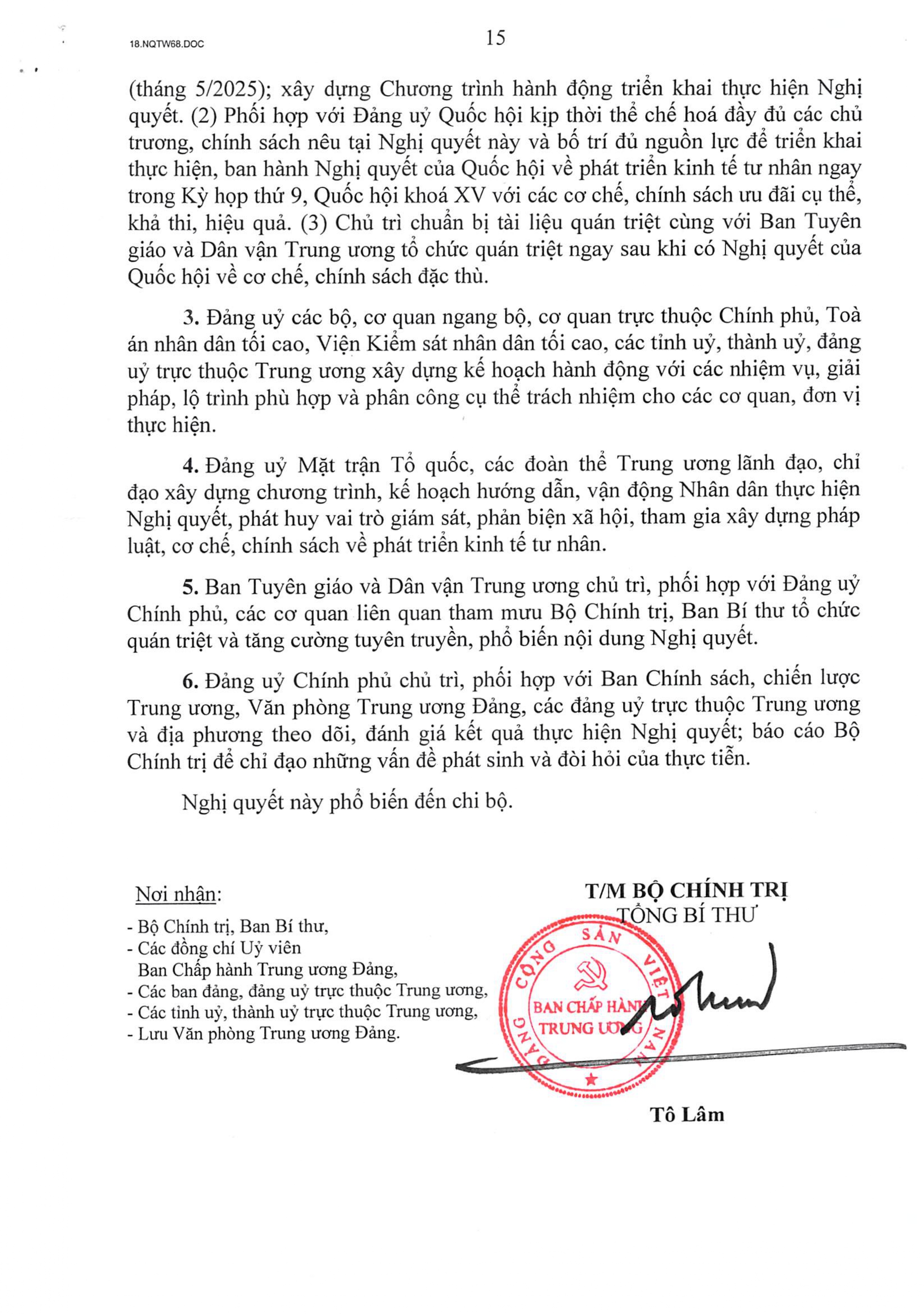 Toàn văn Nghị quyết số 68-NQ/TW về phát triển kinh tế tư nhân