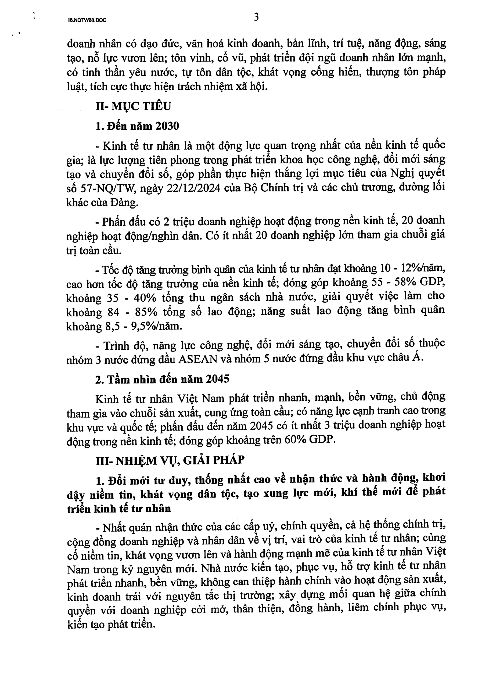 TOÀN VĂN: Nghị quyết số 68-NQ/TW về phát triển kinh tế tư nhân